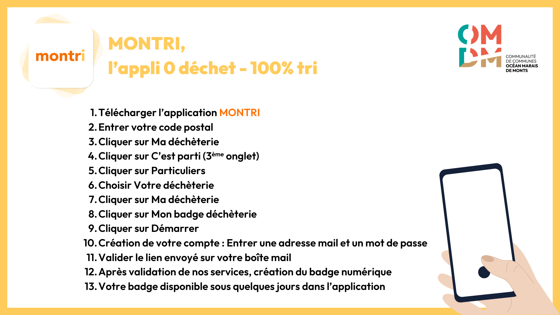 MONTRI, l'appli 0 déchet - 100% tri ! - Notre-dame-de-monts